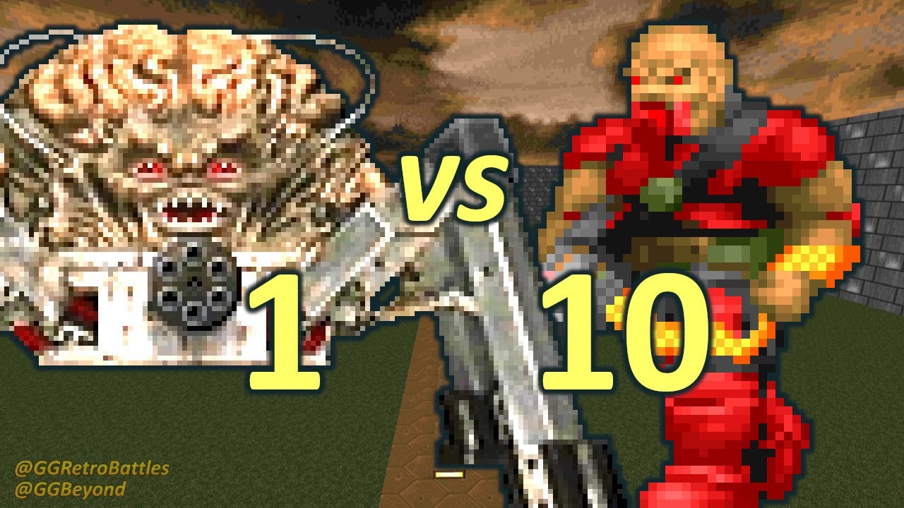 Spider Mastermind vs 10 Chaingunners - Monster Infighting - Doom II ...