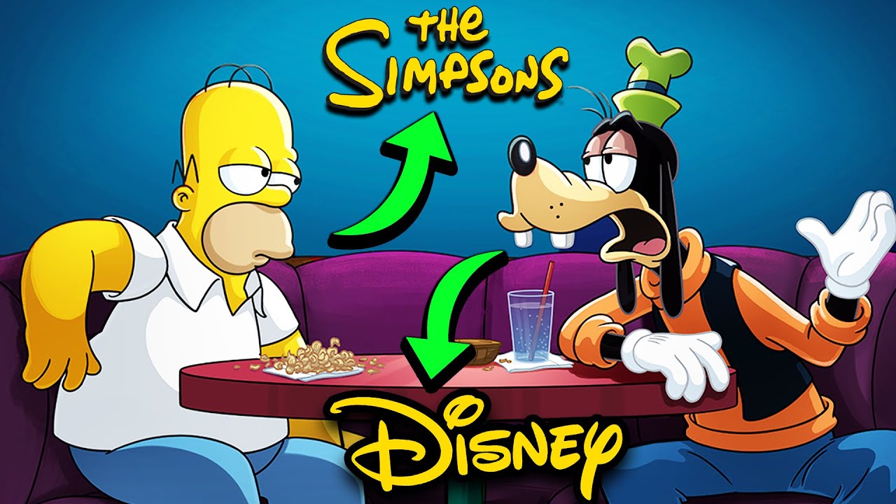 All The Disney & Marvel Easter Eggs in The Simpsons - YouTube