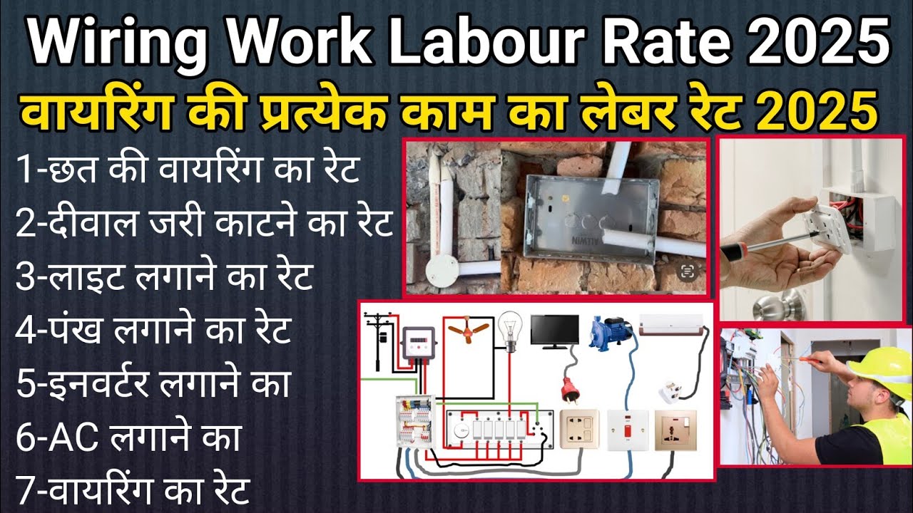 House wiring Labour rate 2025 | wiring labour rate per point | wiring ...
