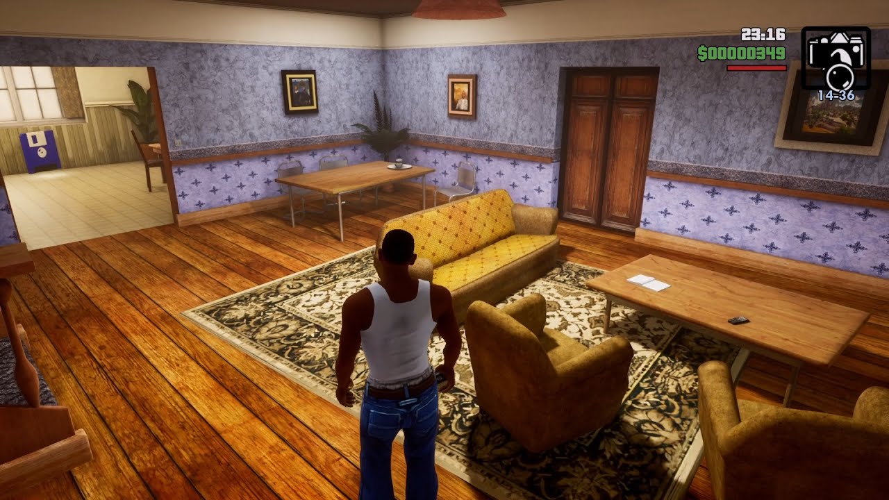 CJ House in Depth Tour! - GTA San Andreas Definitive Edition - YouTube