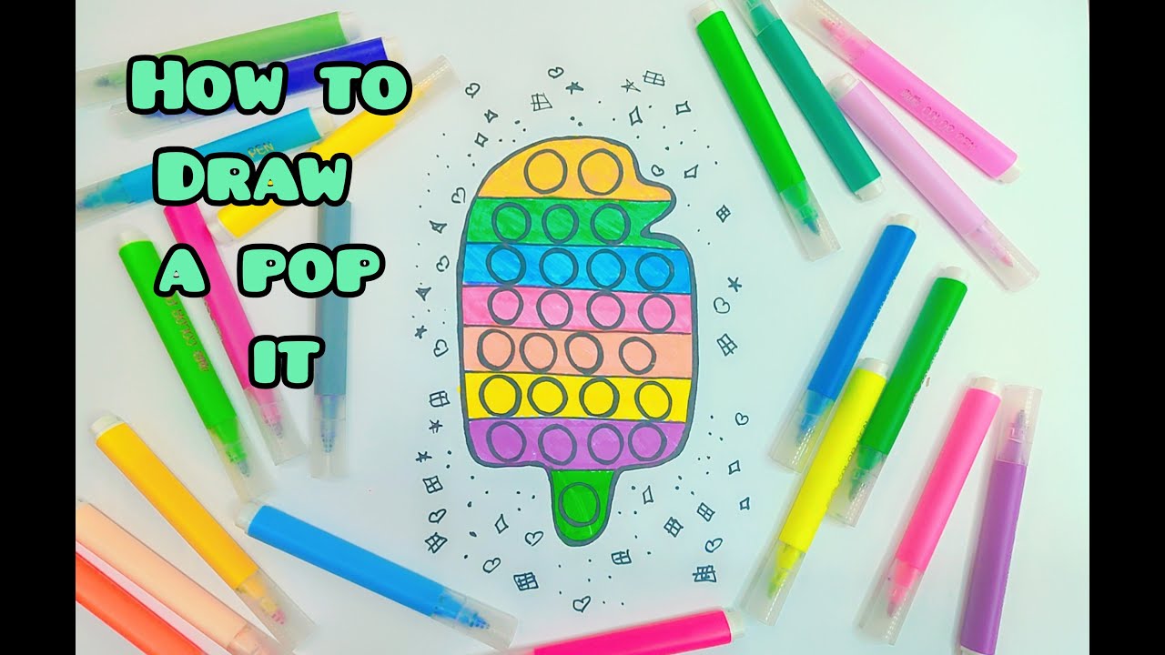 How to draw a cute POP IT | drawing painting and coloring for kids Art ...