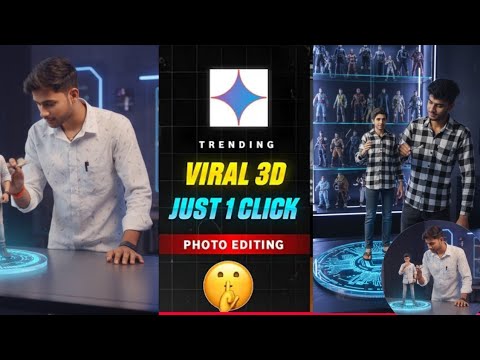 🔥 Viral 3D Photo Editing Trick | Just 1 Click | Trending Effect 2025 ...