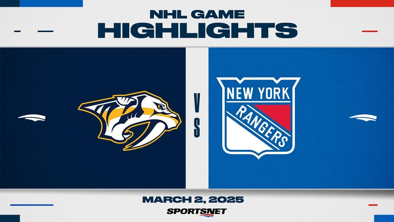NHL Highlights | Predators vs. Rangers - March 2, 2025 - YouTube