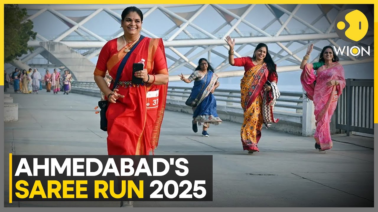 Saree Run 2025: Women In Ahmedabad Celebrate Grit In A Spectacular ...