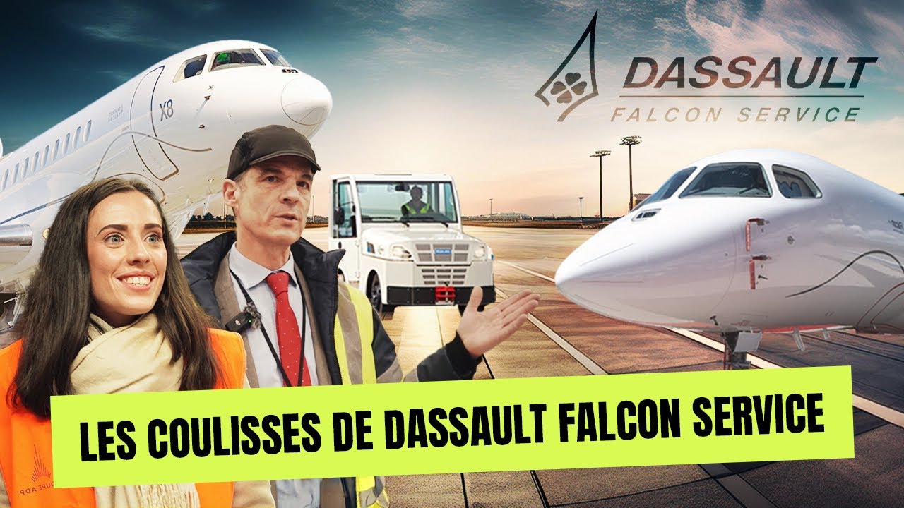 Les coulisses de Dassault Falcon Services au Bourget - YouTube