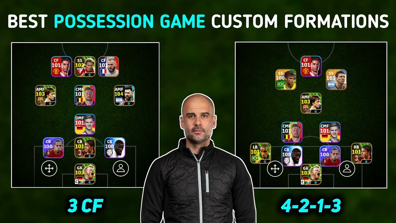 Top 5 Best Possession Game Custom Formations In Efootball 2024 Best