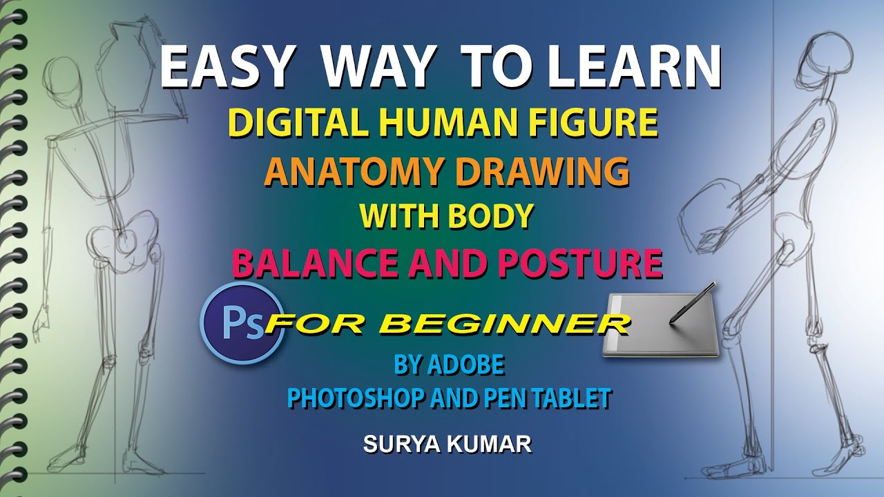 Easy Way To Learn Digital Human Figure Anatomy Drawing for Beginner ...