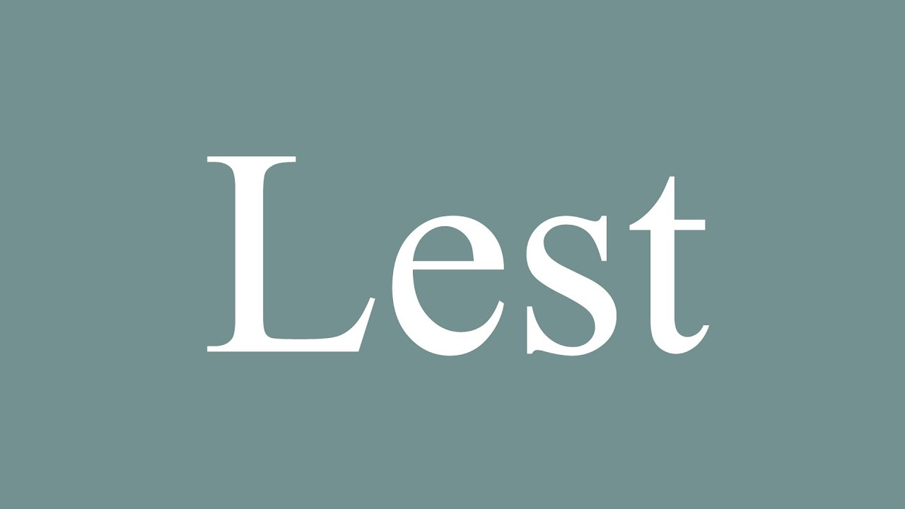 How to Pronounce ''Lest'' Correctly in French - YouTube