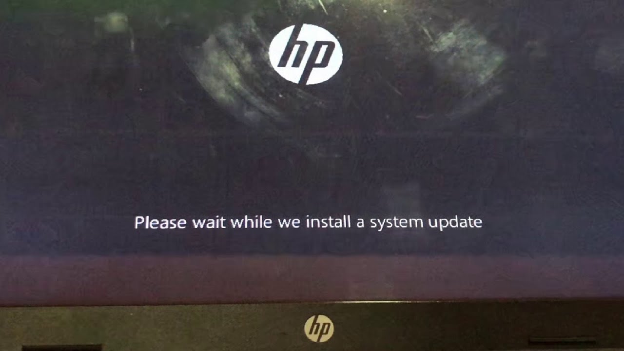 Please wait while we install a system update hp computer - YouTube