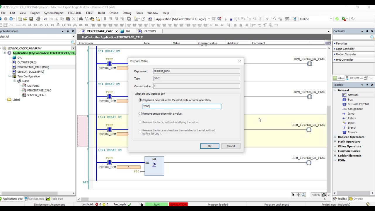 SCHNEIDER | PROJECT SIMULATION AND FORCE VALUES | ECOSTRUXURE MACHINE ...