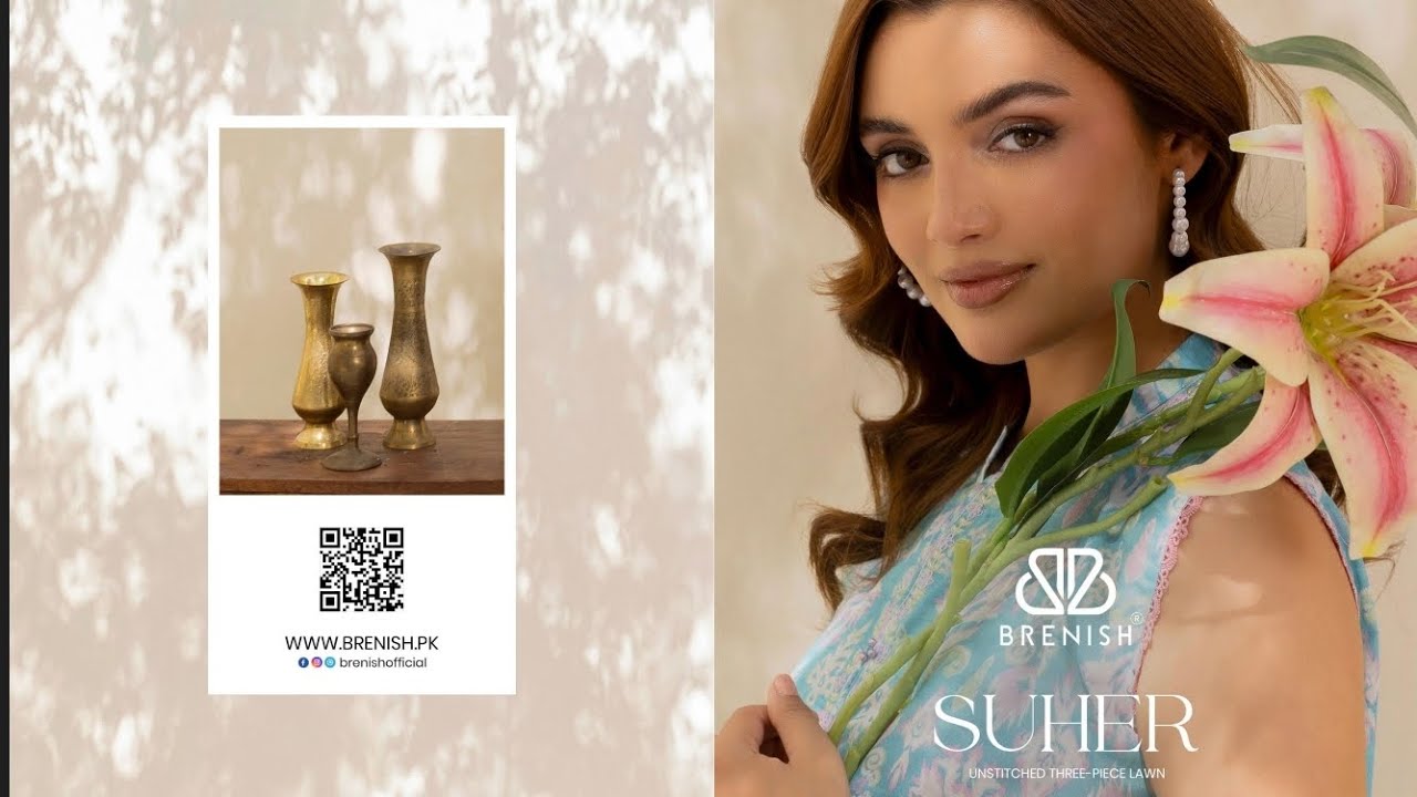 BRENISH BY SUHER LUXURY PREMIUM EID FESTIVE THREE PIECE LAWN COLLECTION ...