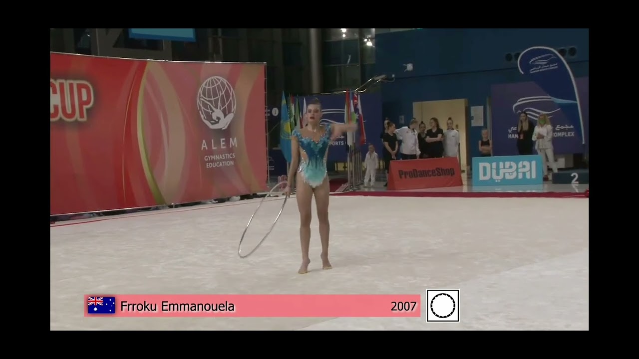 Emmanouela Frroku, AUS🇦🇺/FIG Senior/Hoop/Alem Cup Dubai - YouTube