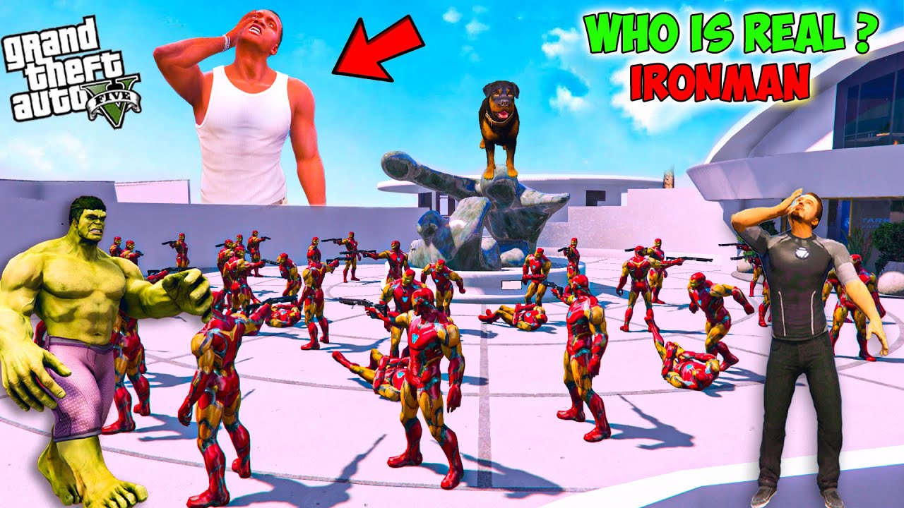1000 IronMan Try To Kill Franklin & Avengers in GTA 5 ! | GTA 5 ...