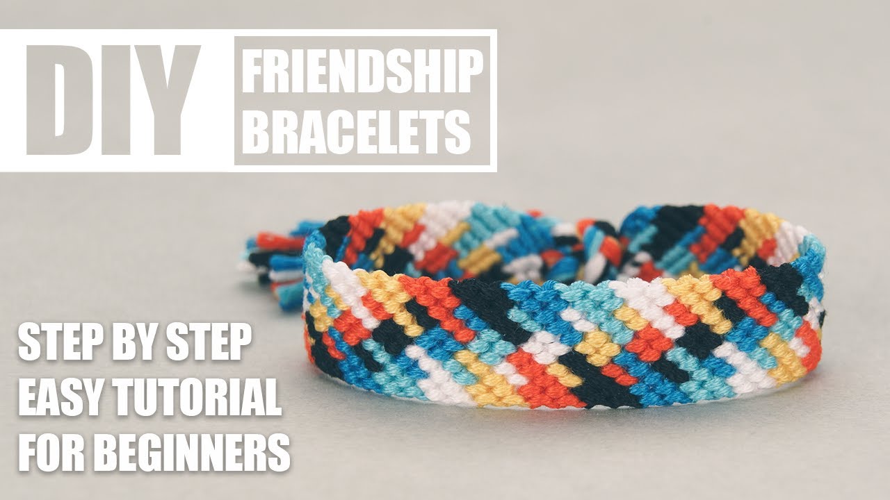 Colorful Ombre Stripe | Friendship Bracelets Step by Step Tutorial ...