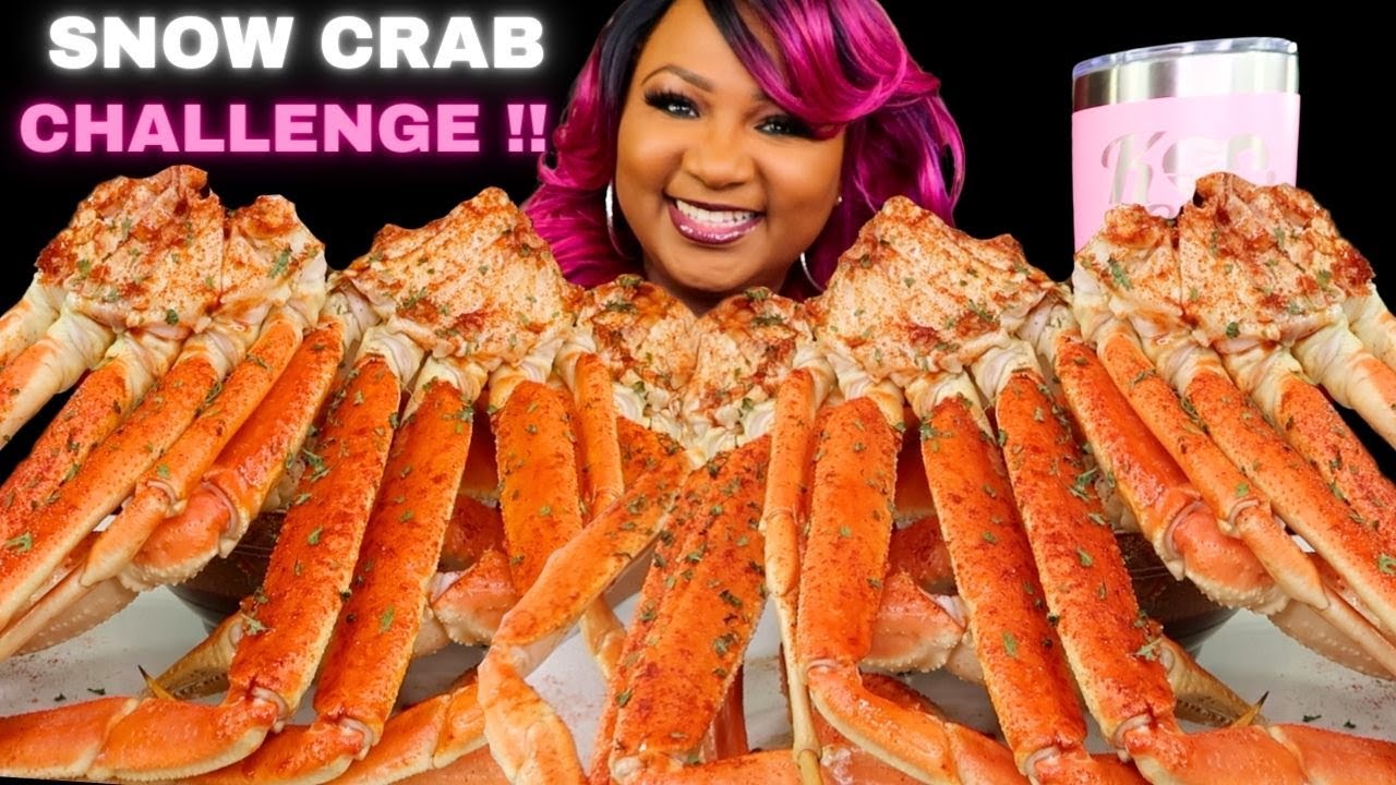SPICY SNOW CRAB LEGS + SEAFOOD BOIL MUKBANG CHALLENGE - YouTube