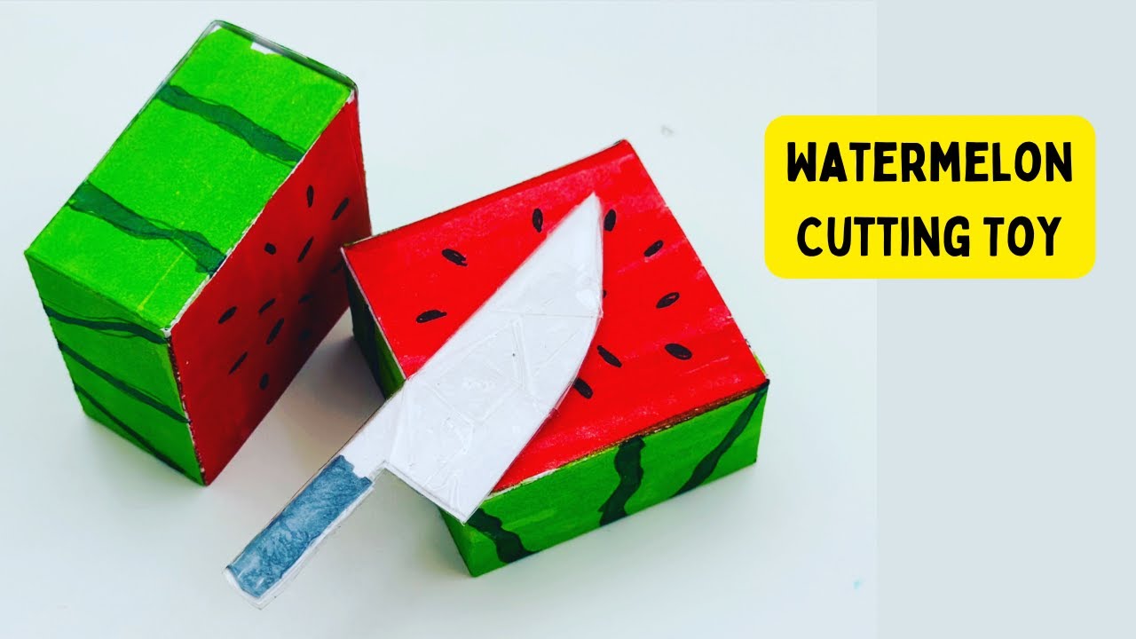 How To Make Paper Fruit Cutting Toy For Kids / Nursery Craft Ideas ...