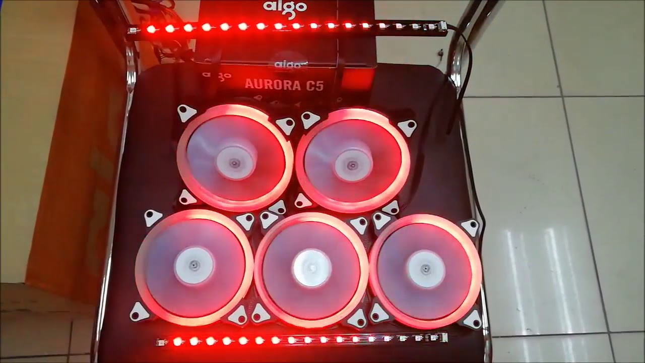 Aigo aurora C5 RGB Fan 120mm LED PC Computer Cooling Cooler Silent Case ...