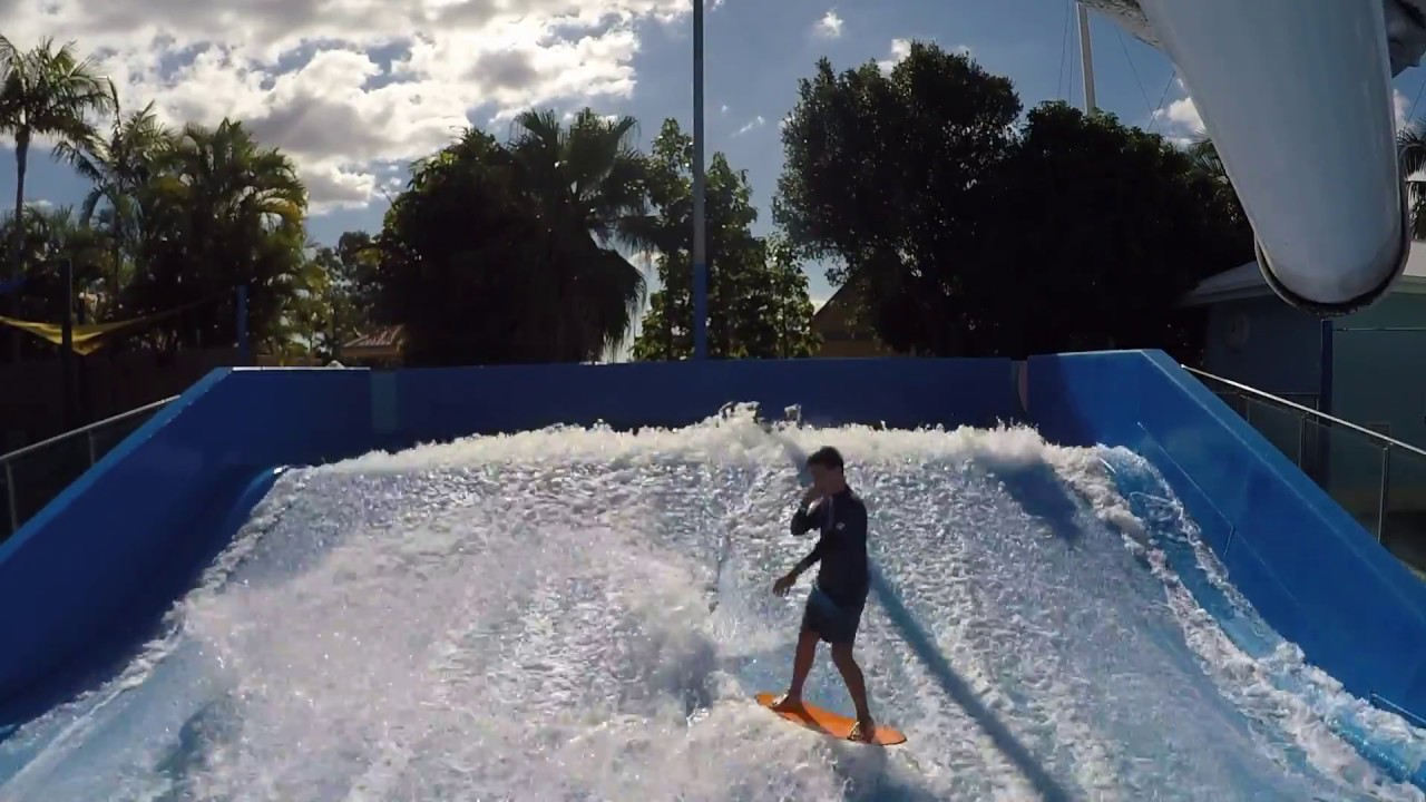 Flowing on Flowrider Standup - YouTube