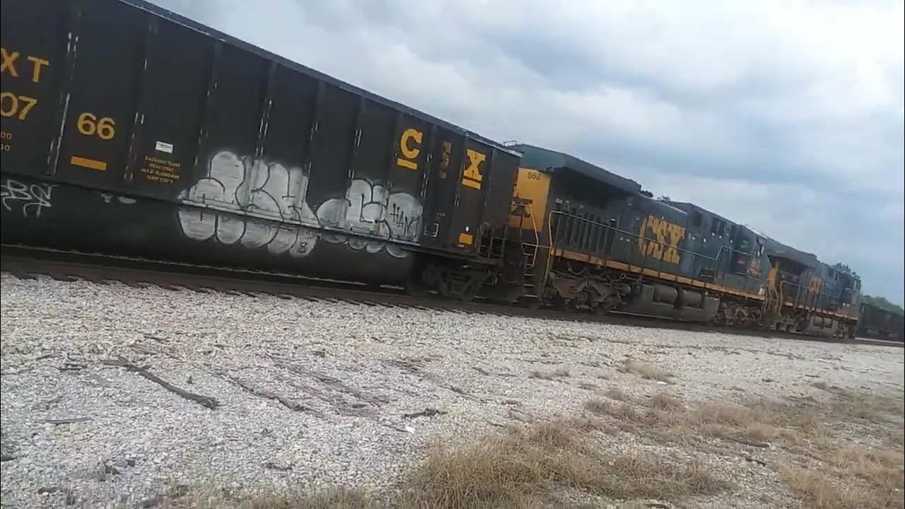 CSX E247 Loaded of Coal train meets C237 leads to Flomaton Alabama but freight traffic - YouTube
