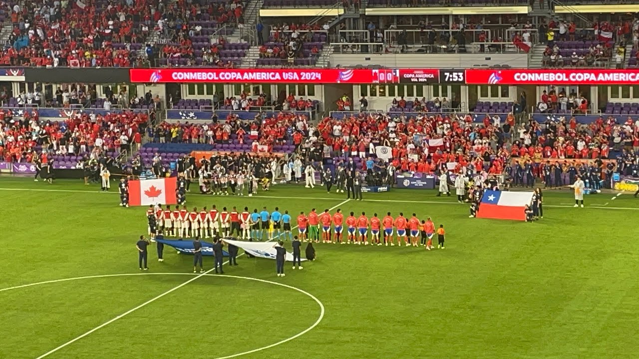 Chilean national anthem at Copa America 2024 USA - Chile v/s Canada ...