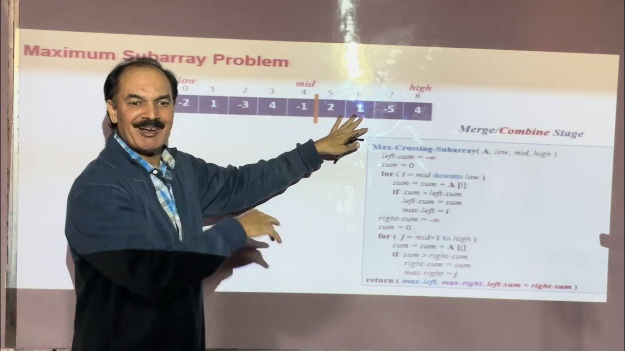 (2/4) - Maximum Subarray Problem - Divide and Conquer - YouTube
