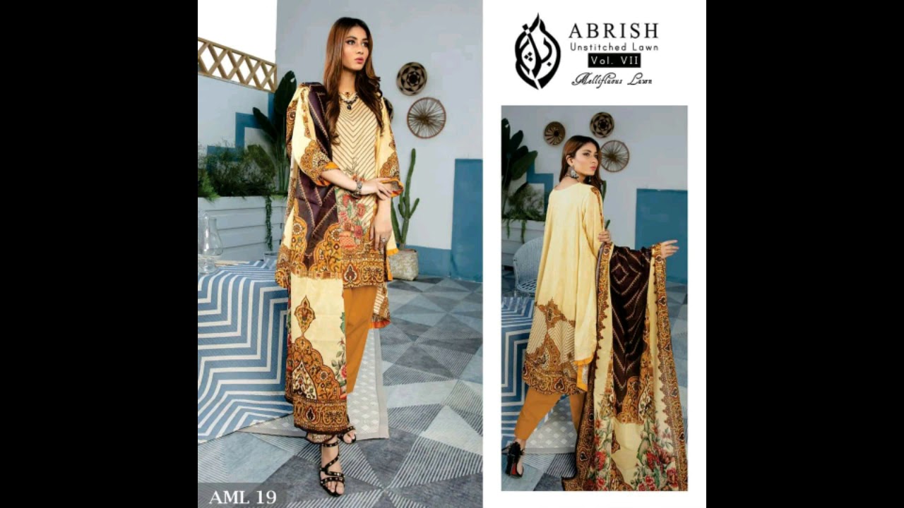 Abrish latest lawn collection 2020 - YouTube