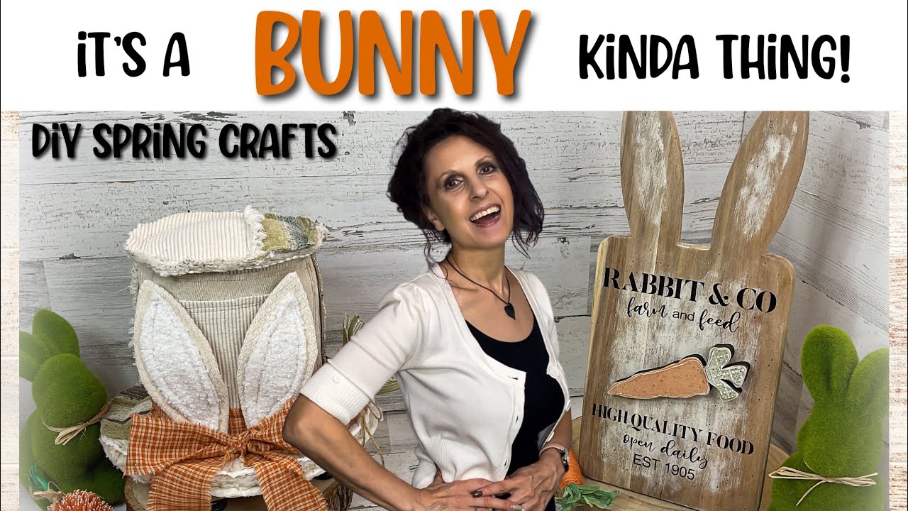 Hop Into Spring w/ Rustic Farmhouse Fabric & Wood Crafts to Brighten ...