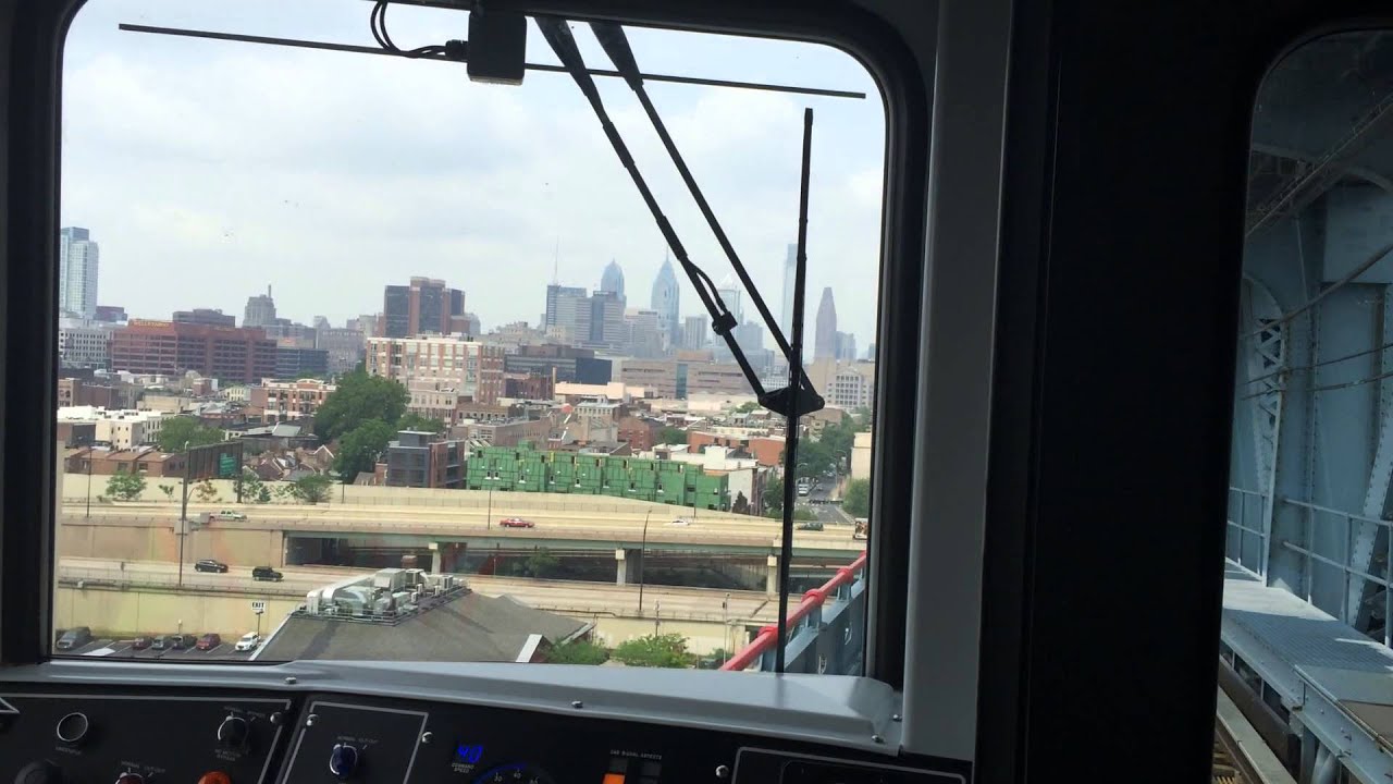 PATCO train ride over the Ben Franklin Bridge - YouTube