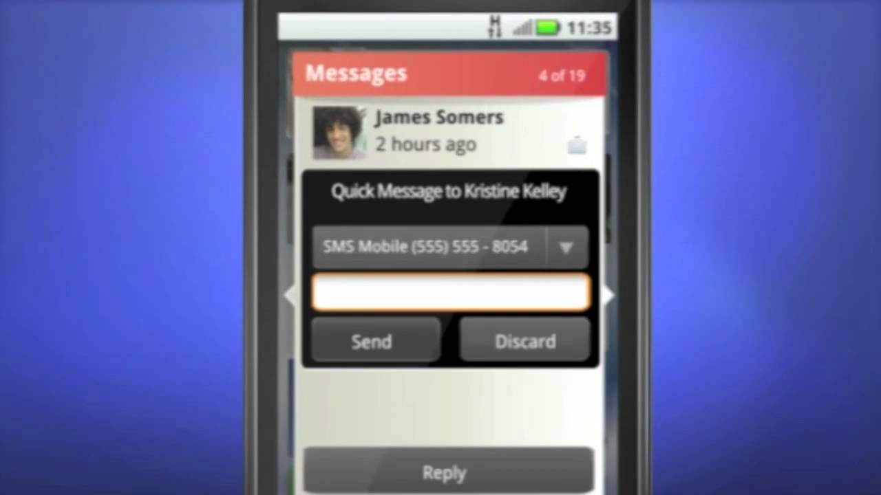 Motorola Motoblur messaging demo - YouTube