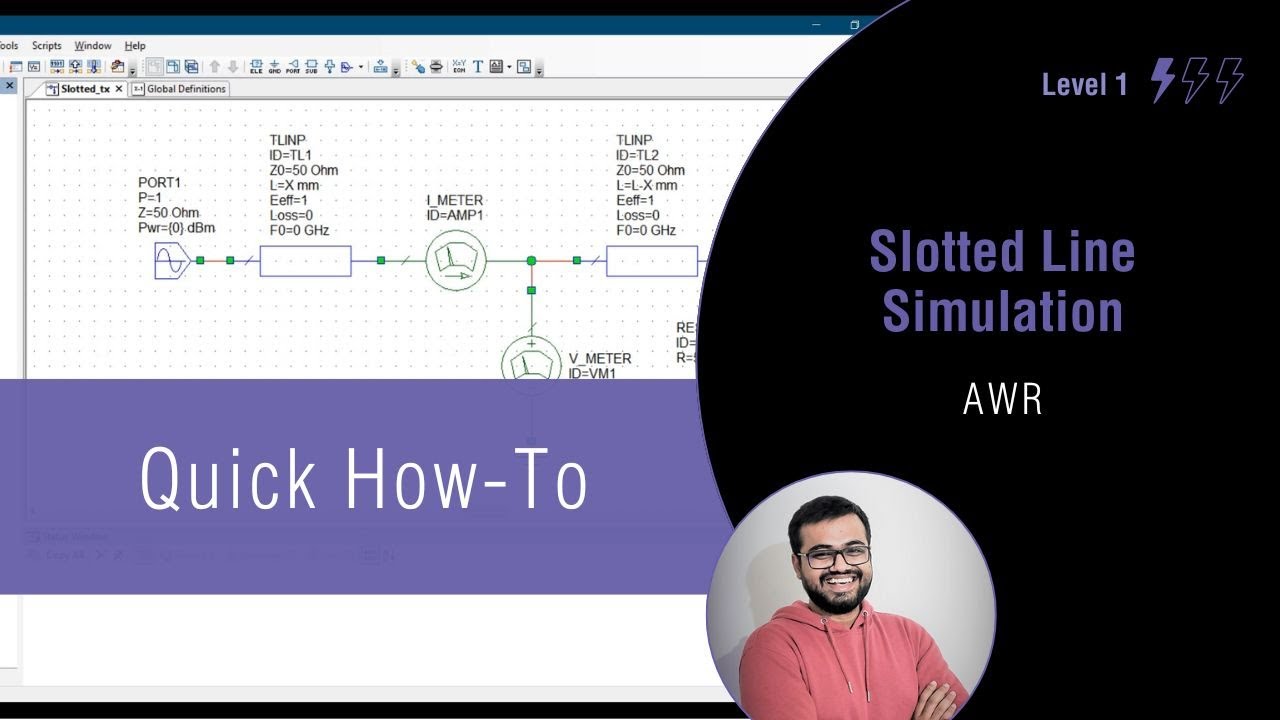 AWR Tutorial: Slotted Line Simulation - YouTube