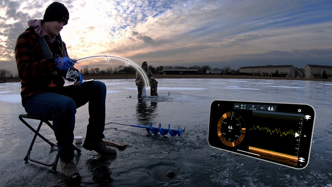 Illinois URBAN ICE FISHING at a Public Park!! - YouTube