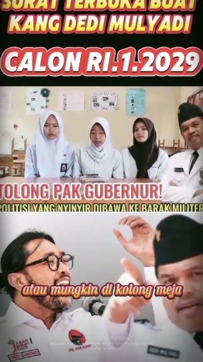 Dedi mulyadi dapat dukungan dari Anak Anak Jawa barat - YouTube