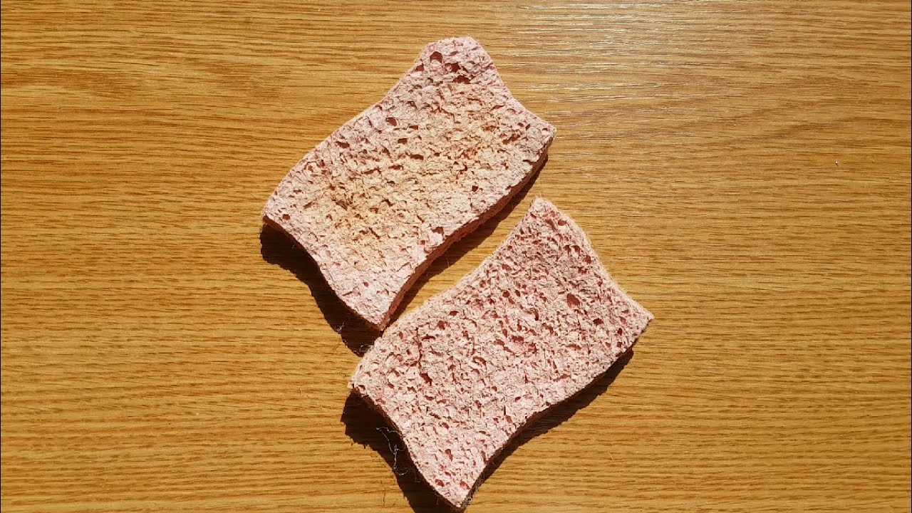Old* dried cellulose sponges ripping ASMR #sponge - YouTube