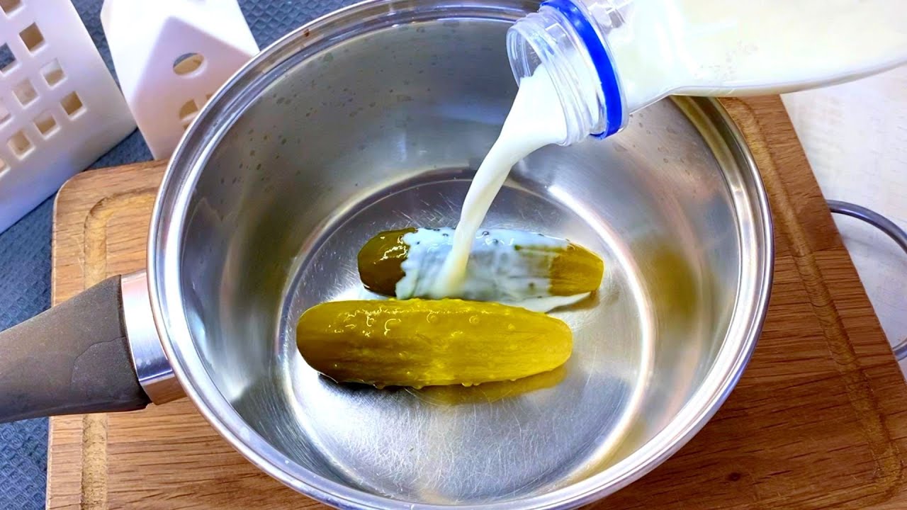 Just mix milk with pickled cucumbers! The result will surprise you! I ...