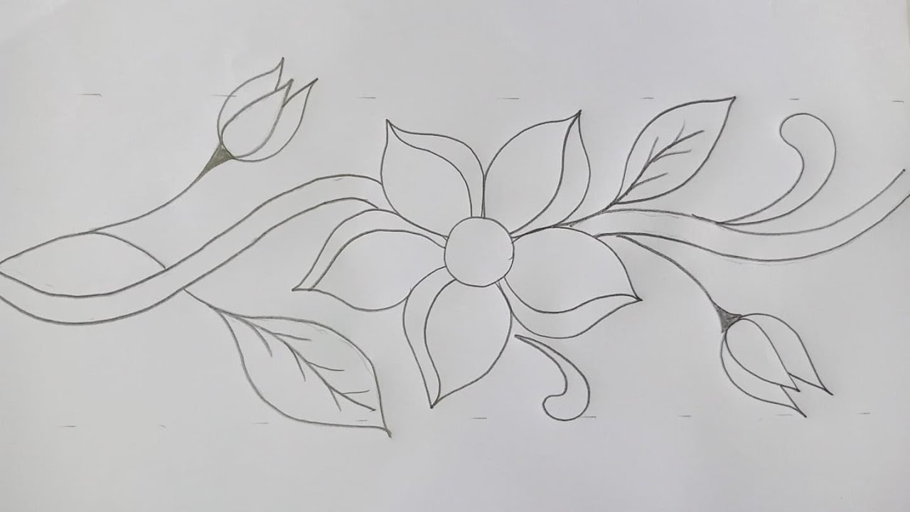 Nokshi Katha Design-144, Homemade Nokshi Kantha Design Drawing Tutorial ...