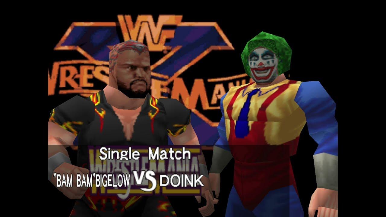WWF WRESTLEMANIA X 64: BAM BAM BIGELOW VS DOINK THE CLOWN #WWE #AEW #GAME RETRO WRESTLING N64 ...