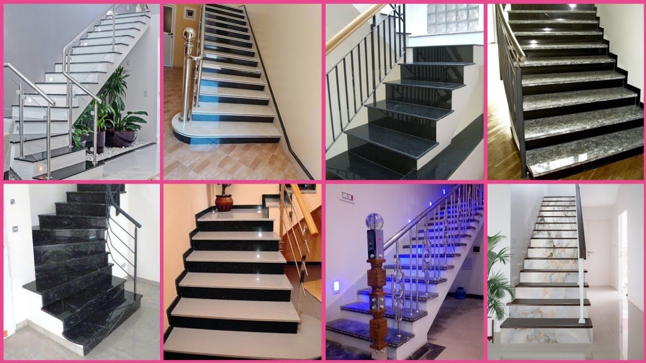 Latest Staircase Design | Latest Stairs Marble, Tiles Ideas | Staircase ...