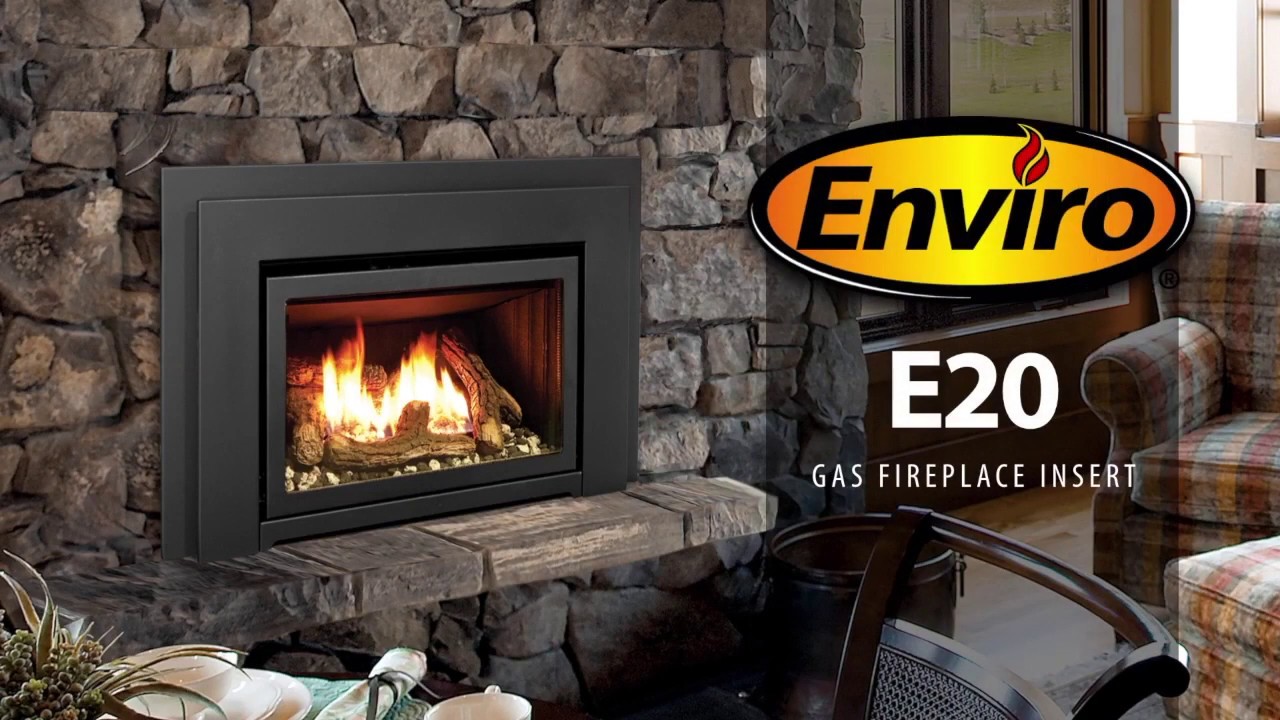 E20 Enviro Gas Fireplace Insert - YouTube
