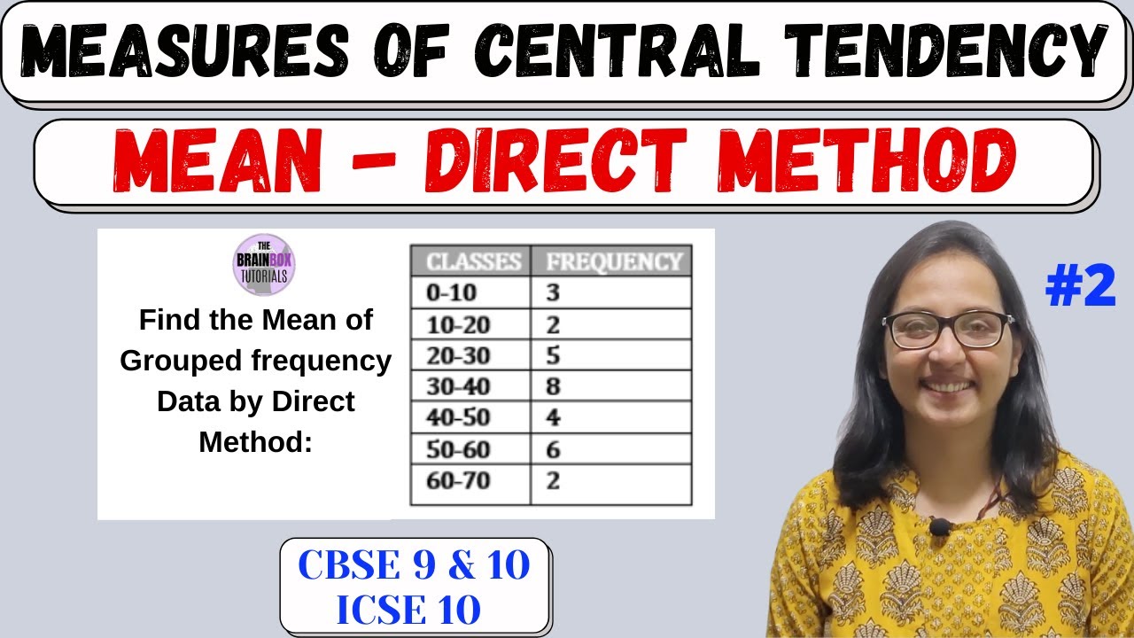 Mean Using Direct Method ।। Measures Of Central Tendency - YouTube