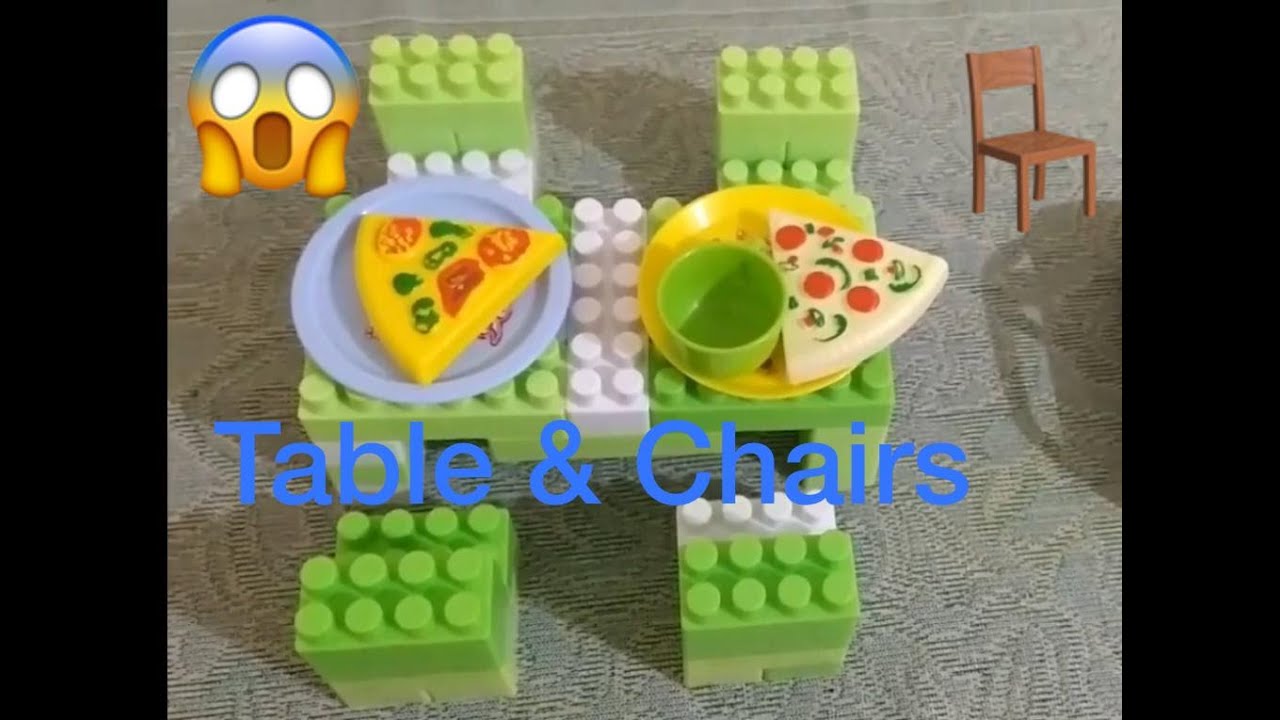 How to make table and chairs using building blocks 😍 - YouTube