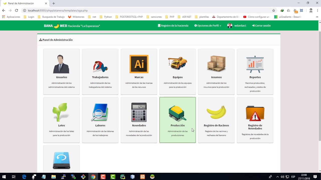 Sistema Web Para Gestión Y Control De La Producción De Banano En Php 56 Y Mysql 5011 Youtube 7774