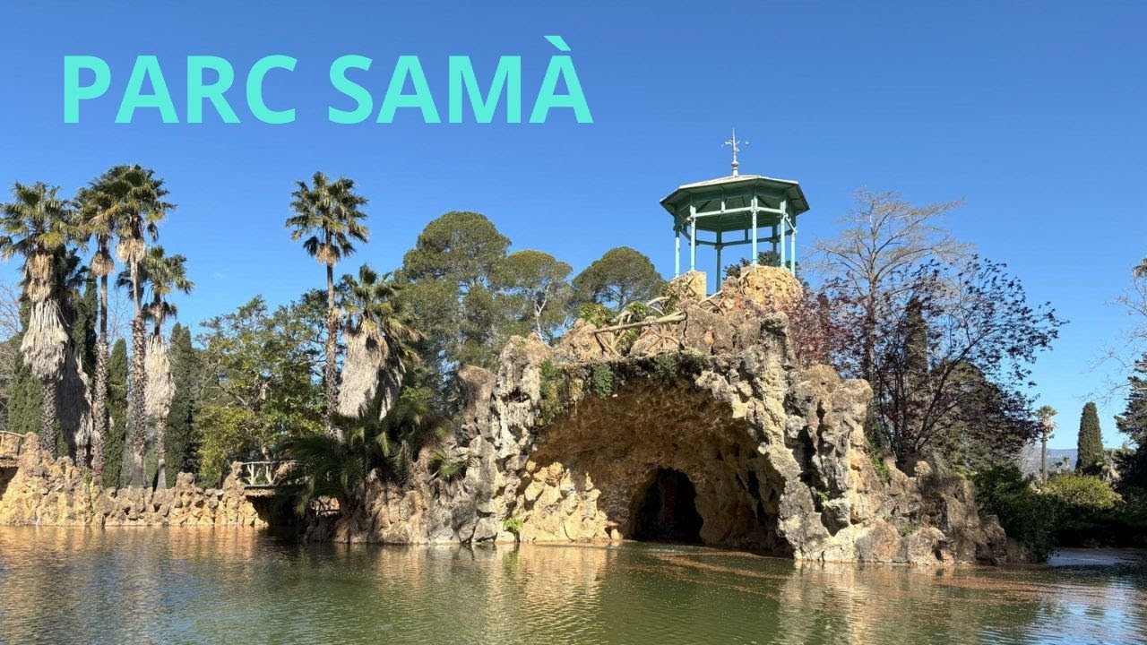 Parc Samà (Cambrils - Tarragona) 🦜🦆🦌 4K - Ancient palace, Serene lake ...