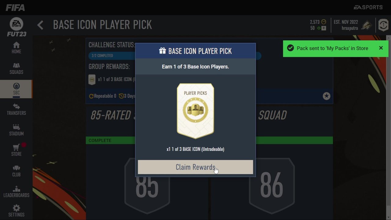 Base Icon Player Pick Opening - FIFA 23 Ultimate Team - YouTube