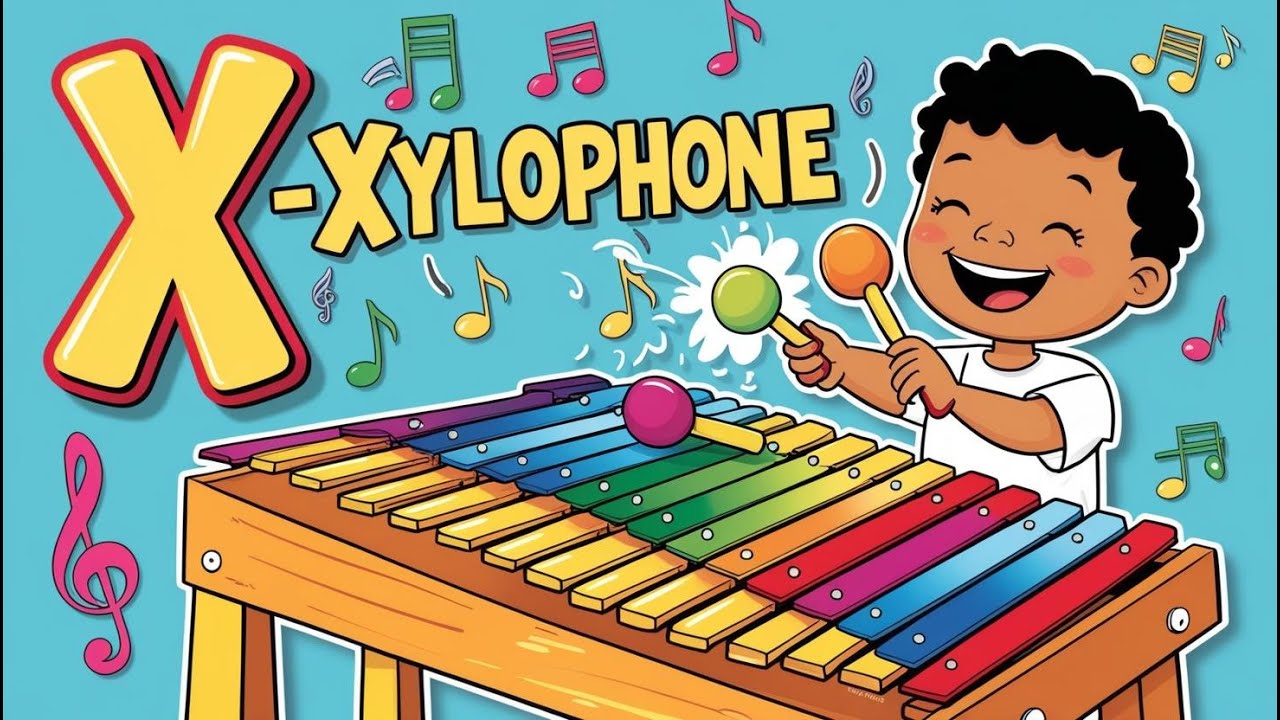 X - Xylophone | Kids Songs | Rhymes | Toddler Learning Videos - YouTube