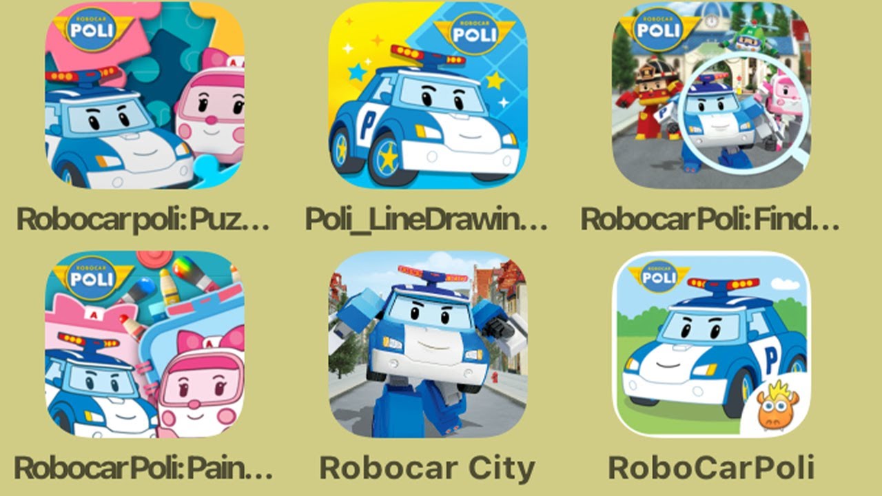 1 Robocarpoli Puzzles 2 Poli Line Drawing 3 Robocar Poli Find ...