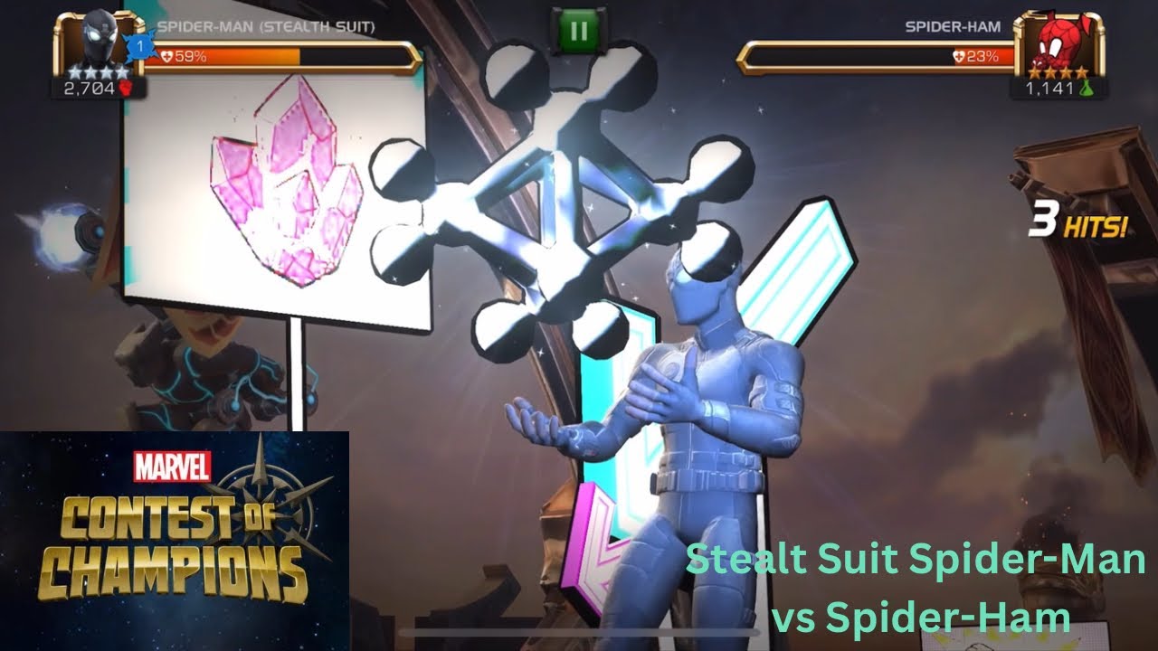 Marvel Contest of Champions Spider-Man (Stealth Suit) vs Spider-Ham ...