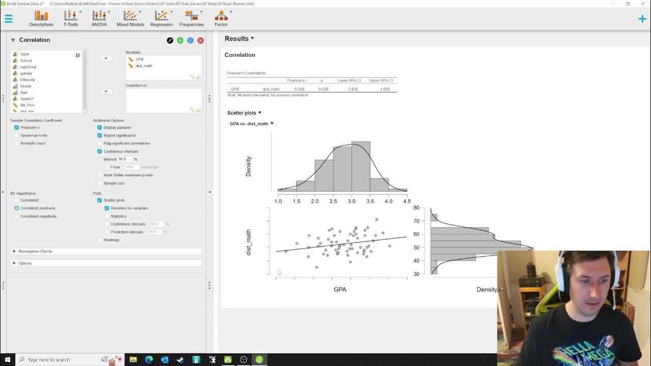Linear Regression in JASP - YouTube