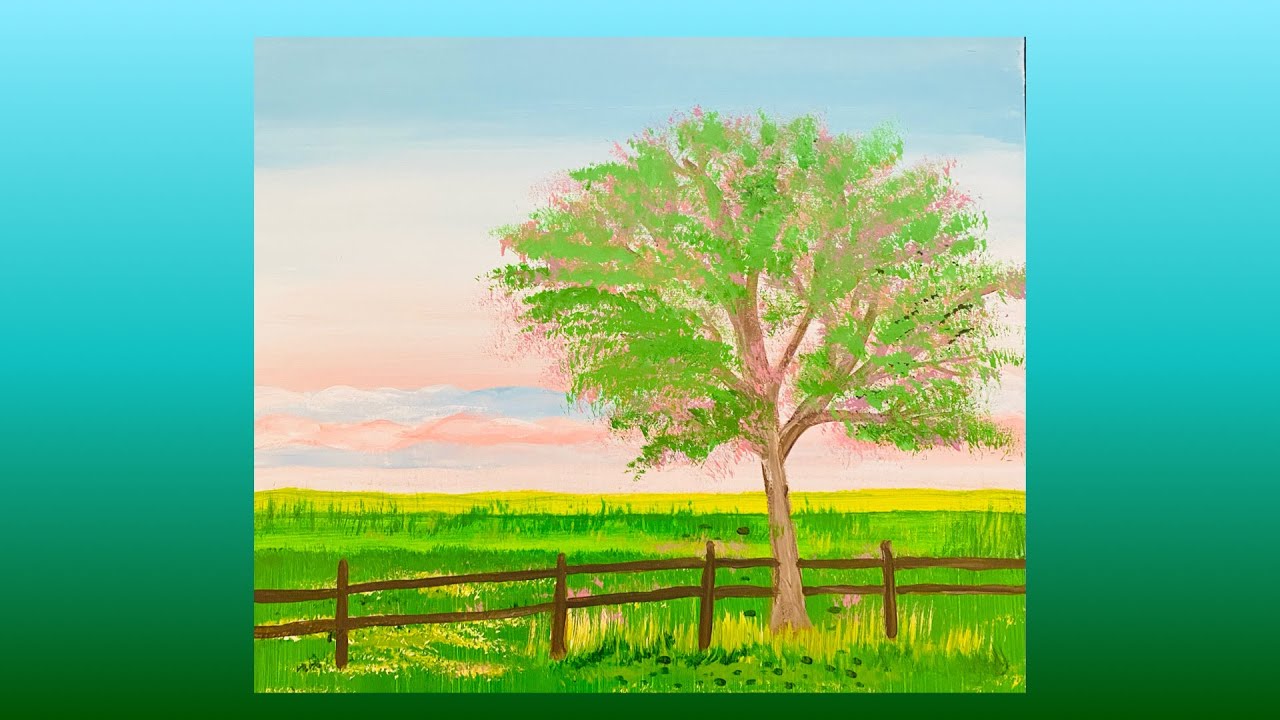 Easy Acrylic Painting for Beginners/ Landscape Painting/ Painting ...