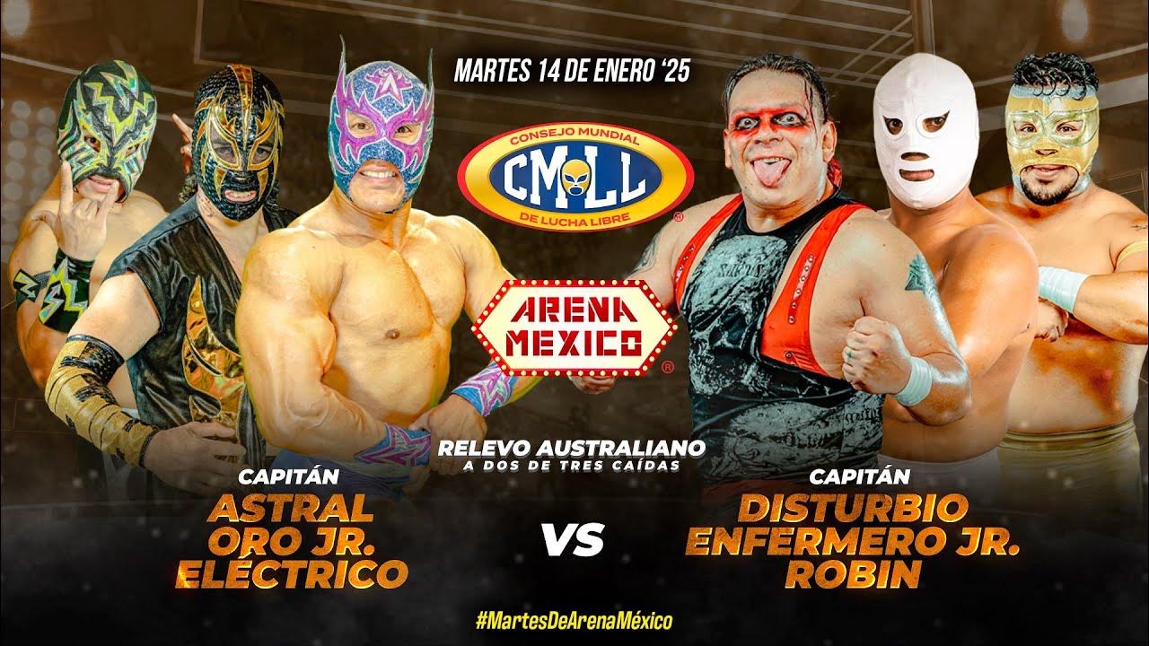 RESUMEN CMLL 14 DE ENERO || ASTRAL, ORO JR. Y ELÉCTRICO VS ENFERMERO JR., DISTURBIO Y ROBIN ...