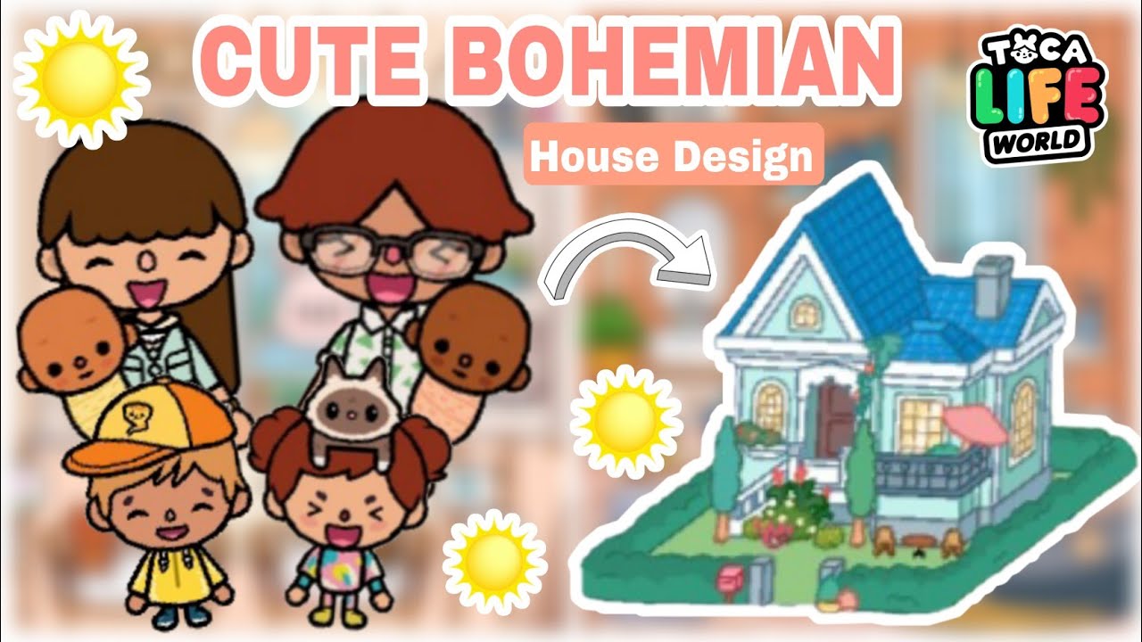 Cute Bohemian House Design Idea | Toca Life World - YouTube